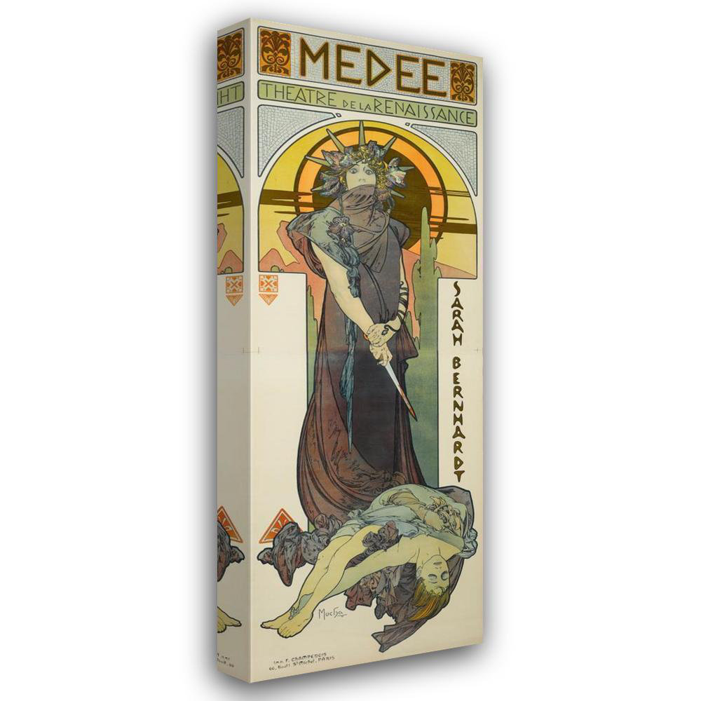 Astoria Grand "Medee" by Alphonse Mucha - Gallery Wrap Canvas Wall Art | Wayfair